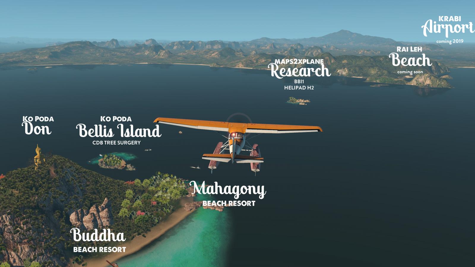 Poda Group Islands Mesh and Scenery – Maps2XPlane